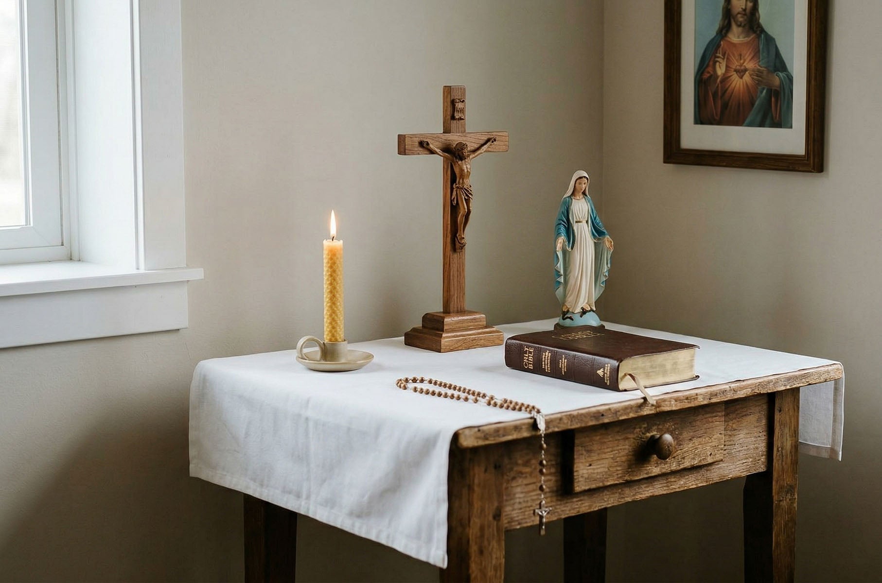 How to Set Up a Catholic Home Altar | Step-by-Step Guide – Rosarycard.net